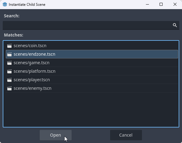 12. To add a new Node, while the "Endzone" Node is selected, click the ...